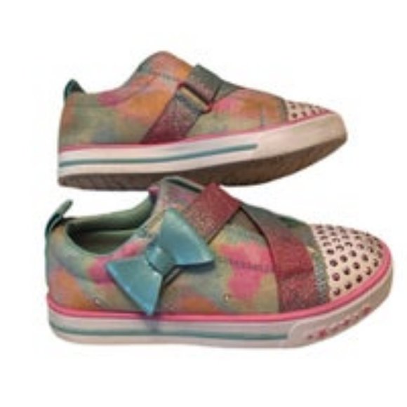Skechers | Shoes | Sketchers Girls Pink Crystal Stars Twinkle Toes ...
